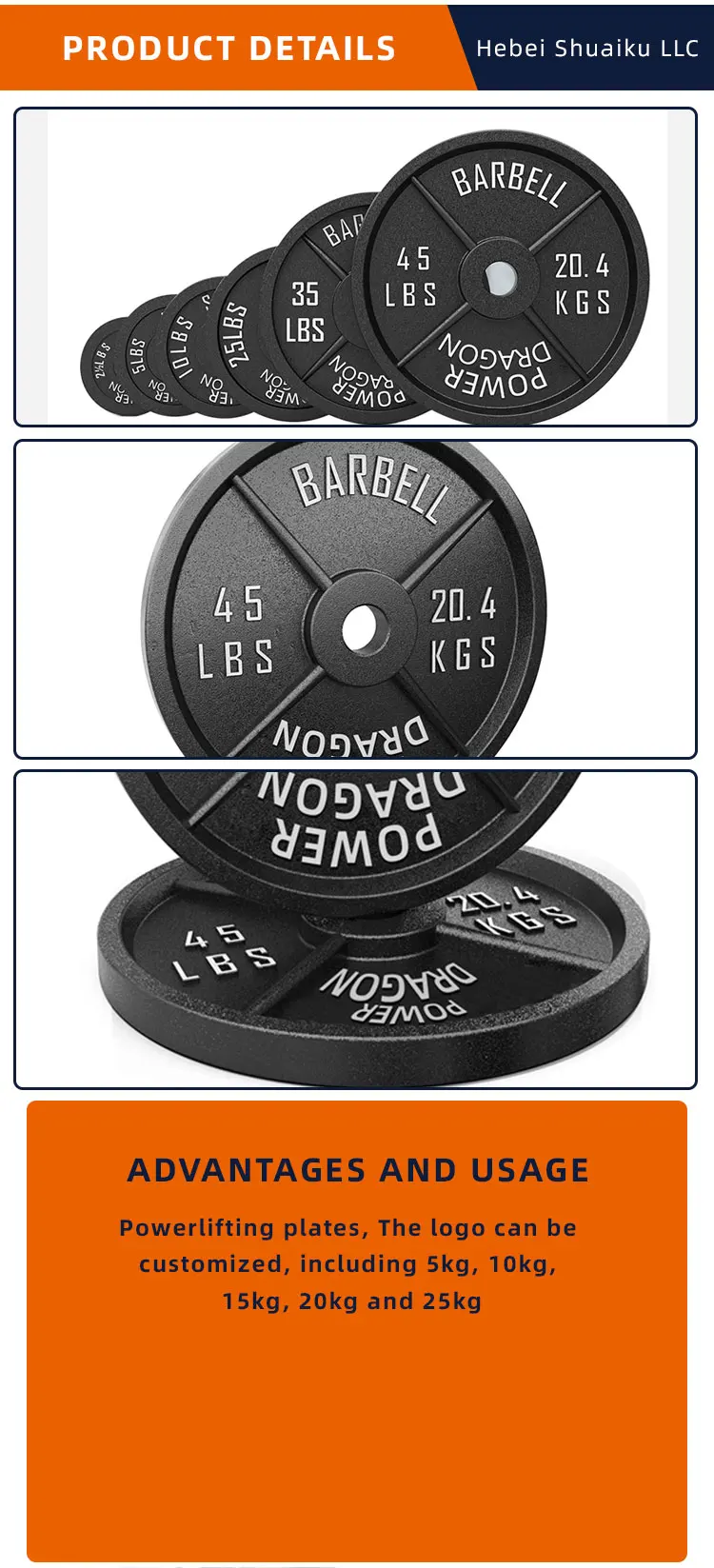 Powerdragon Cast Iron Plates - Durable Weightlifting Solutions