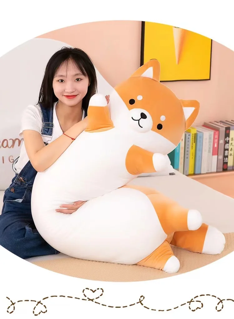 Squishy Cute Fat Shiba Inu Dog Plush Toy Hugging Soft Throw Pillow For ...
