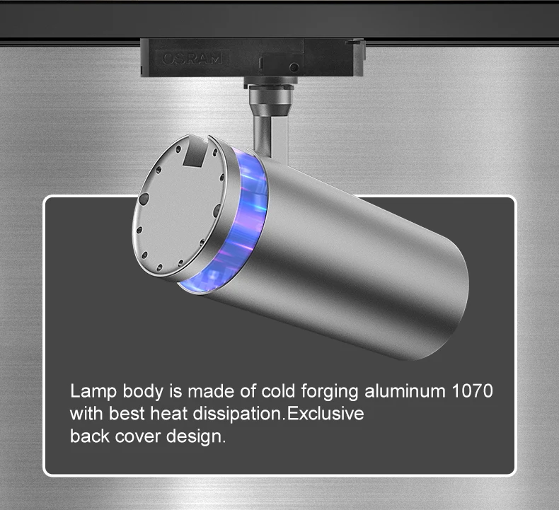 360 Degree Adjustable Commercial Lighting - 36W LED Track Light by Gosun
