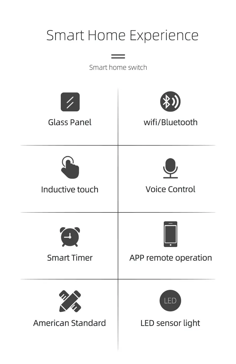 120 Us Smart Light Switch Intelligent Wifi Switch Controls Lighting ...