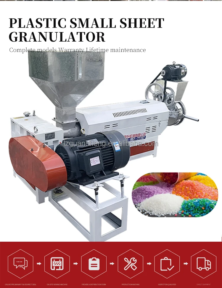 Pp Pe Pa Eva Ps Single Screw Pelletizing Extruder Pelletizer Line ...