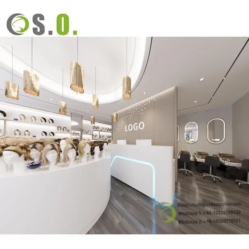 Beauty Salon Display Cabinet Fashion Makeup Shop Display Hair Salon ...