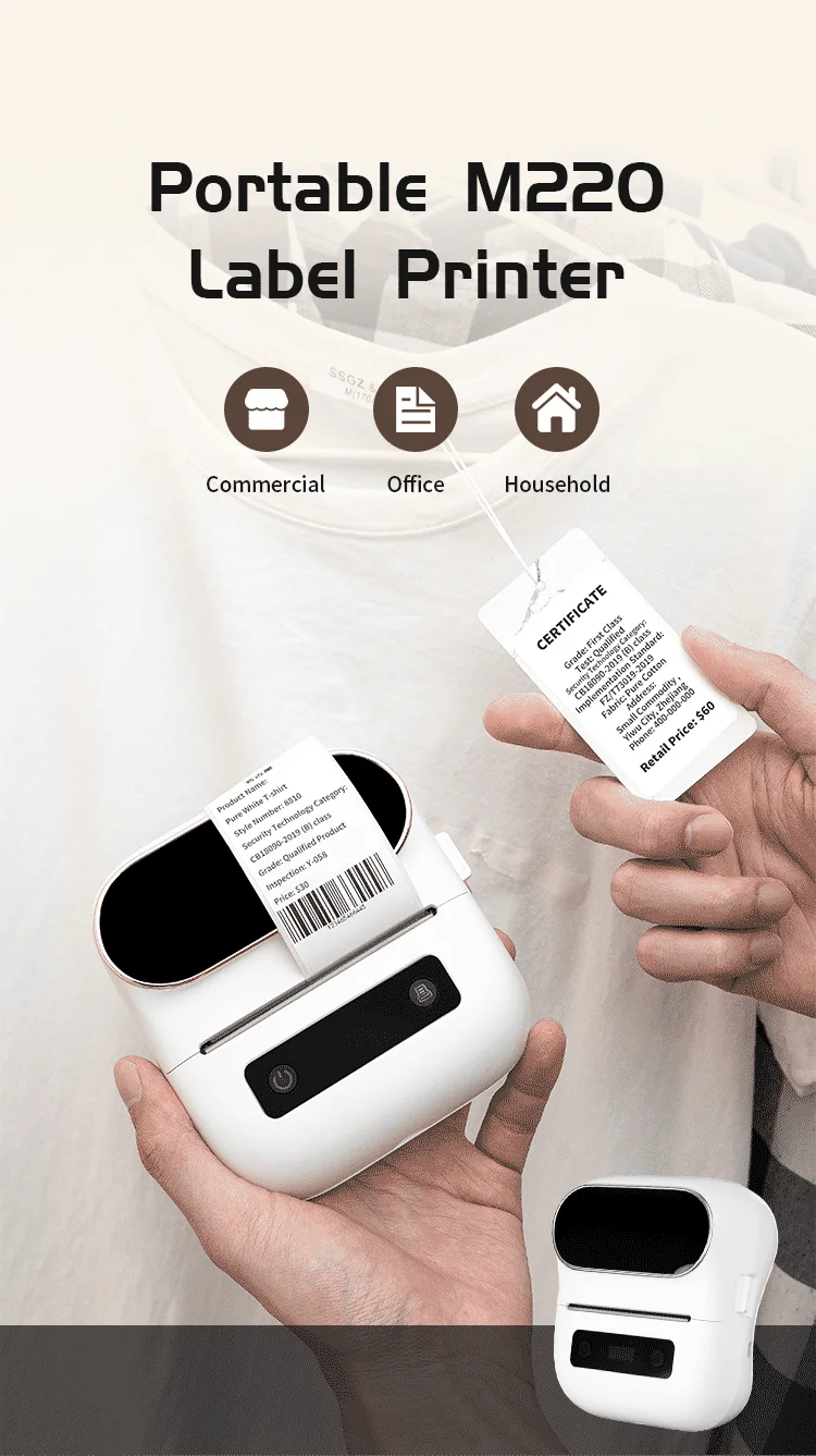 M220 Label Printer Impresora Wireless Thermal Printer Mini Sticker ...