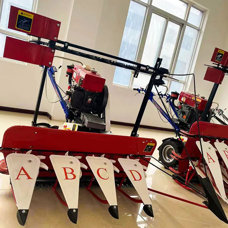 Diesel 2 Wheels Farming Walking Tractor Lavender Rice Harvesting ...