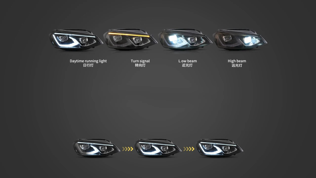 Full LED Golf 8 Style Headlight Lamp Car Head Light Assembly 2013-2017 ...
