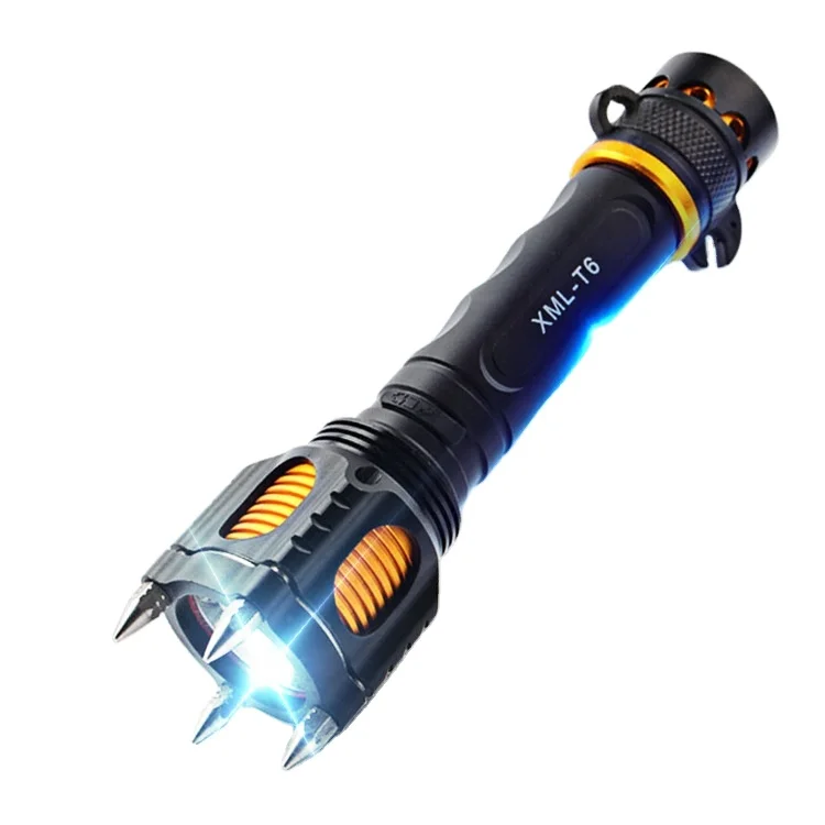 High Power 10w Torch Multi Function Self Defend Attack Led Flashlight ...