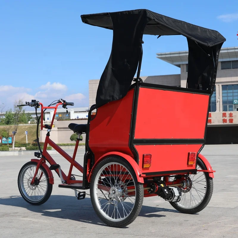 3 Wheels Taxi Electric Rear Loading Rickshaw With Pedal Assistant Auto ...