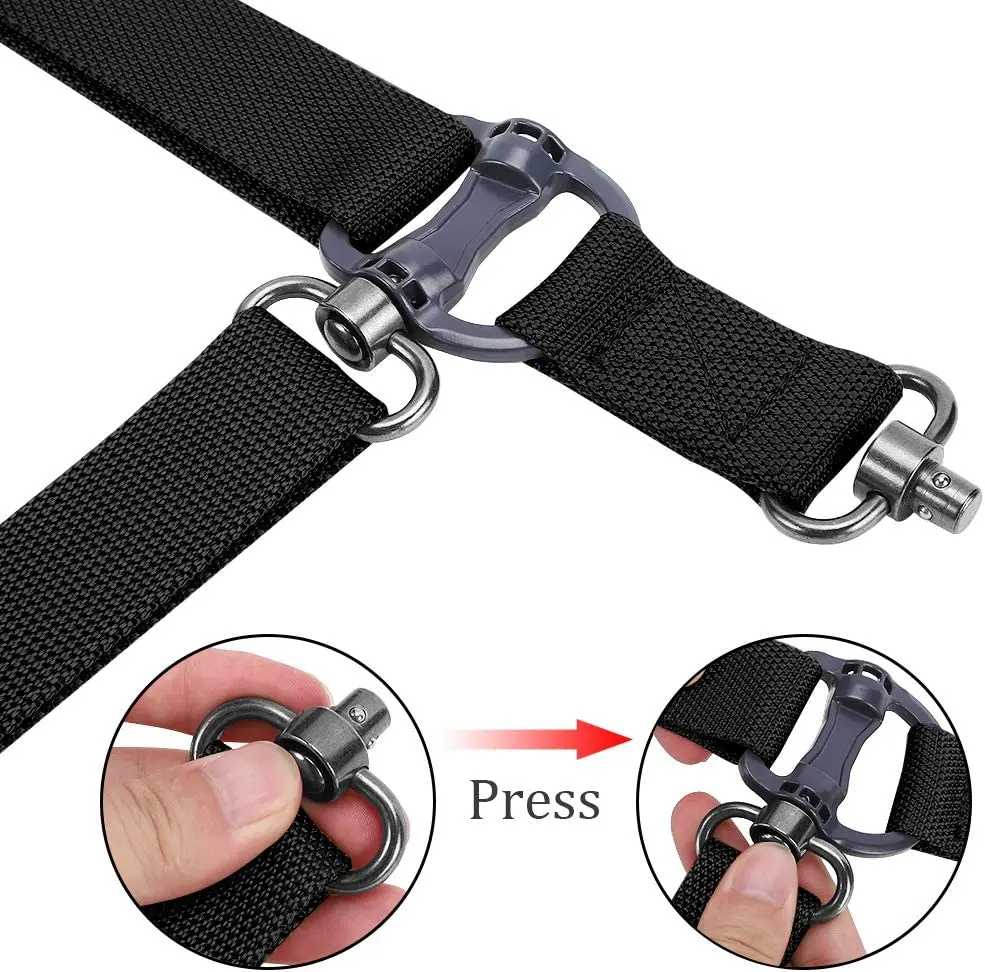 Outdoor Hunting 2 Points Sling Attachment QD Two Points Sling Swivels ...