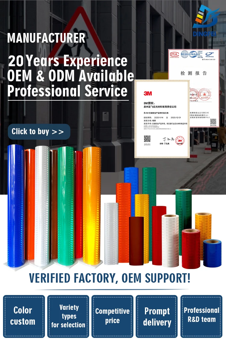 Durable Self Adhesive Reflective Sheeting - High Intensity