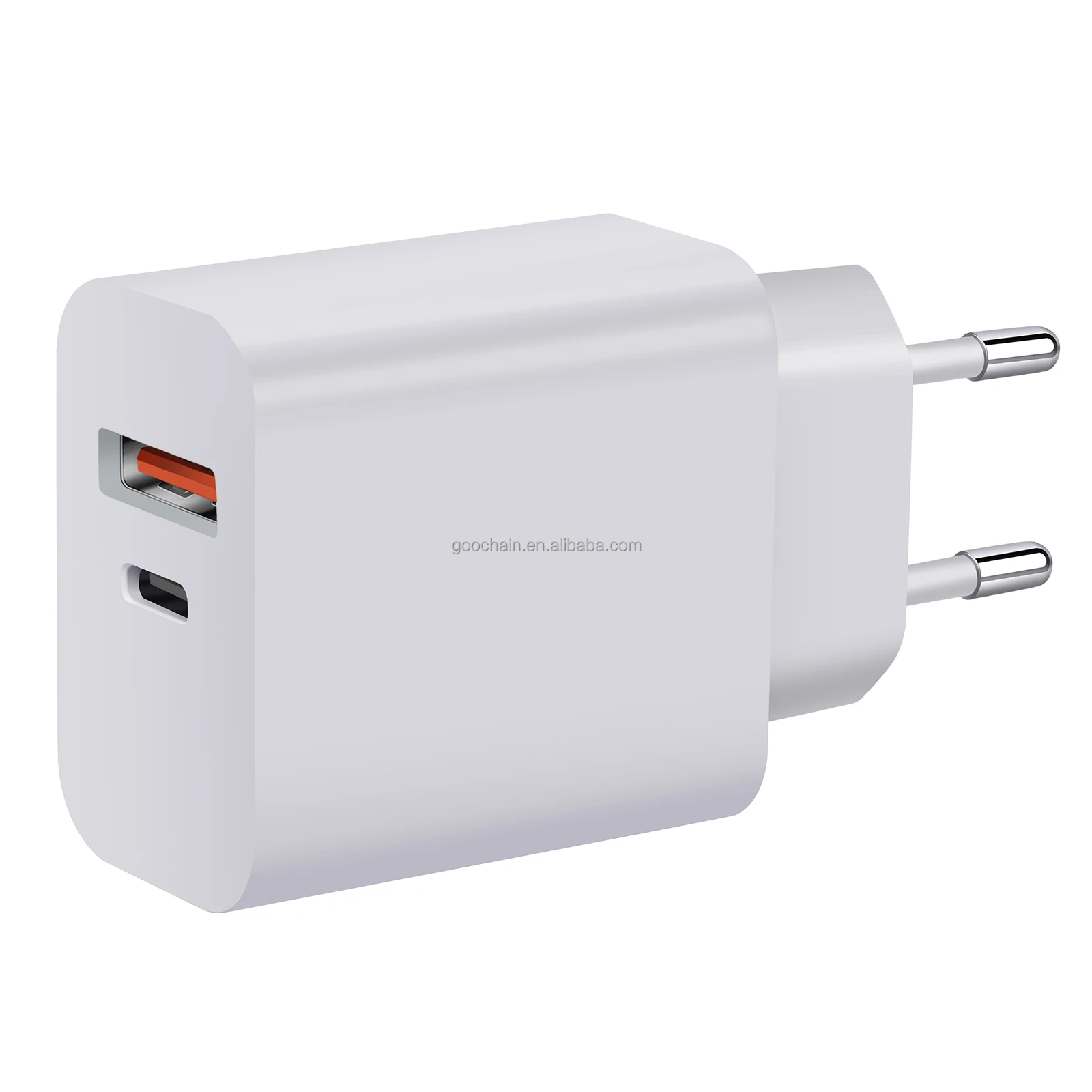 25W PD Charger Dual Port A+C Power Adapter USB Type C Fast Wall Charger ...