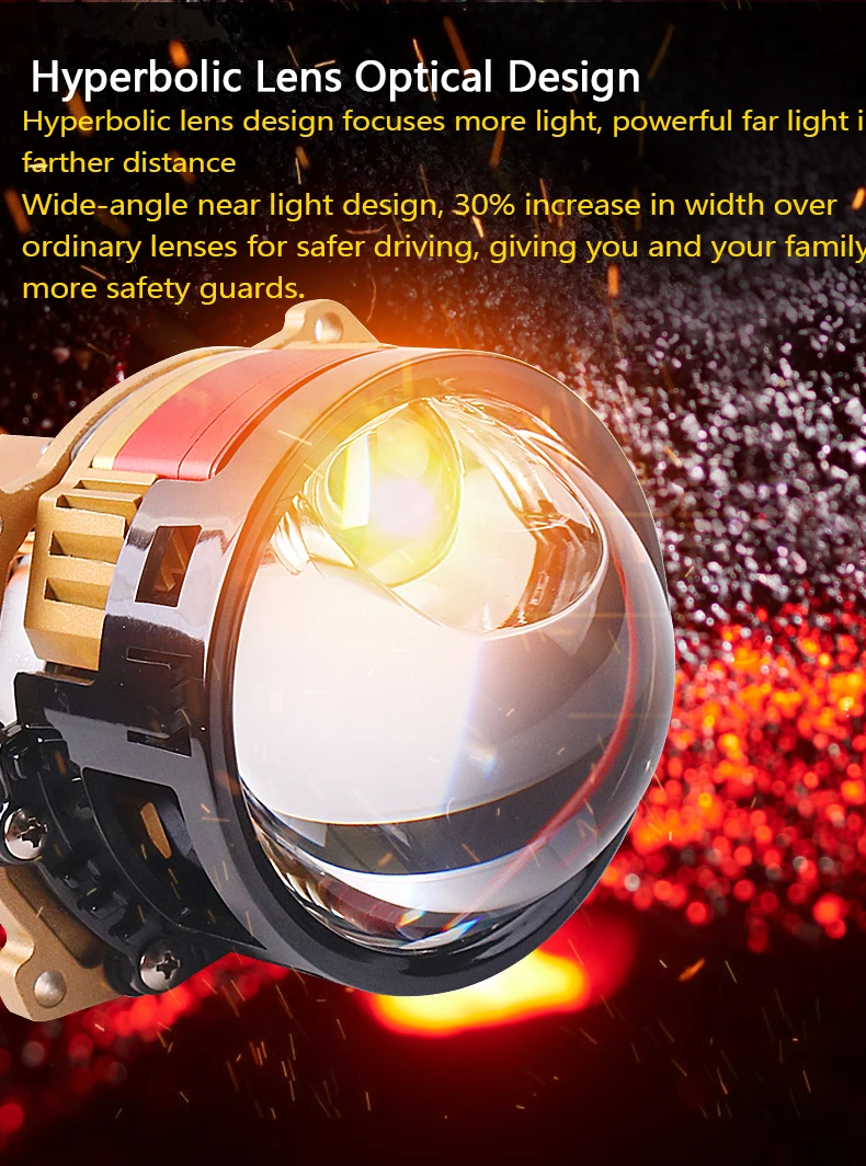 Sanvi 180W Bi Led Laser Projector Lens - High Power 6000K
