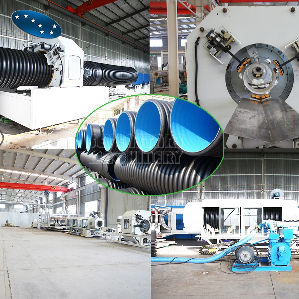 Corrugation Pipe Manufacture Machinery Pe Double Wall Corrugated Pipe ...