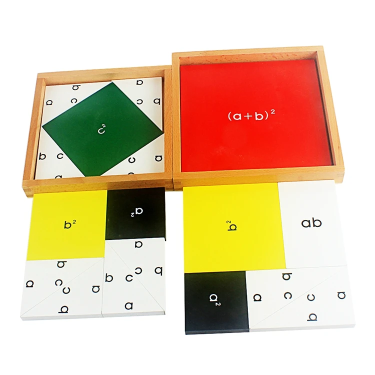 Wooden Toy Montessori Pythagorean Theorem Board Math Formula Learning ...