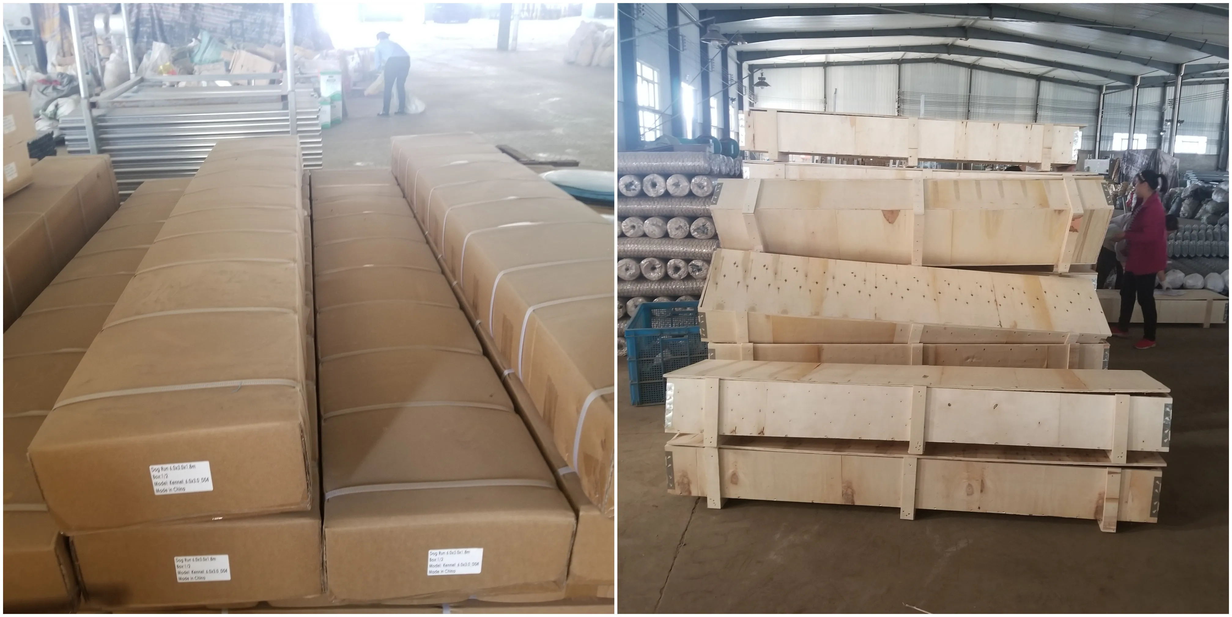 Outdoor Cage Galvanised Steel Dog Run Cage Walk-in Large Dog Kennel UV ...