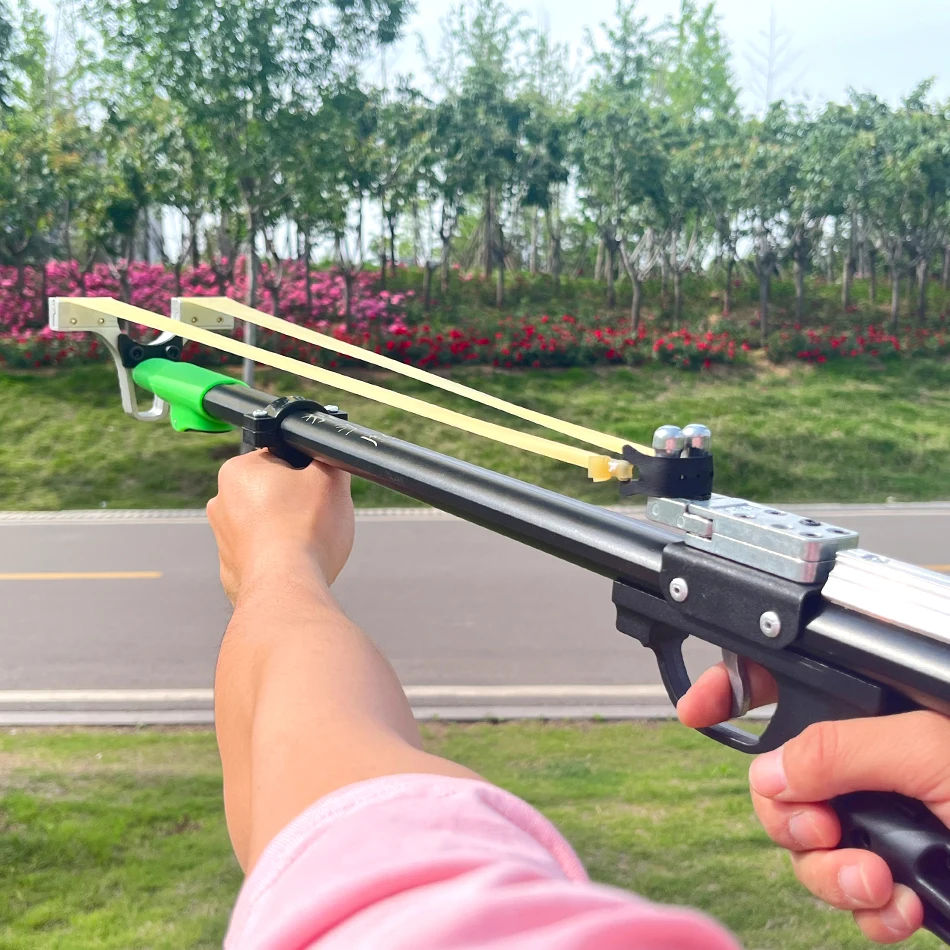 Red/Green Laser Shooting Slingshot Set - Foldable Outdoor Hunting Tool ...