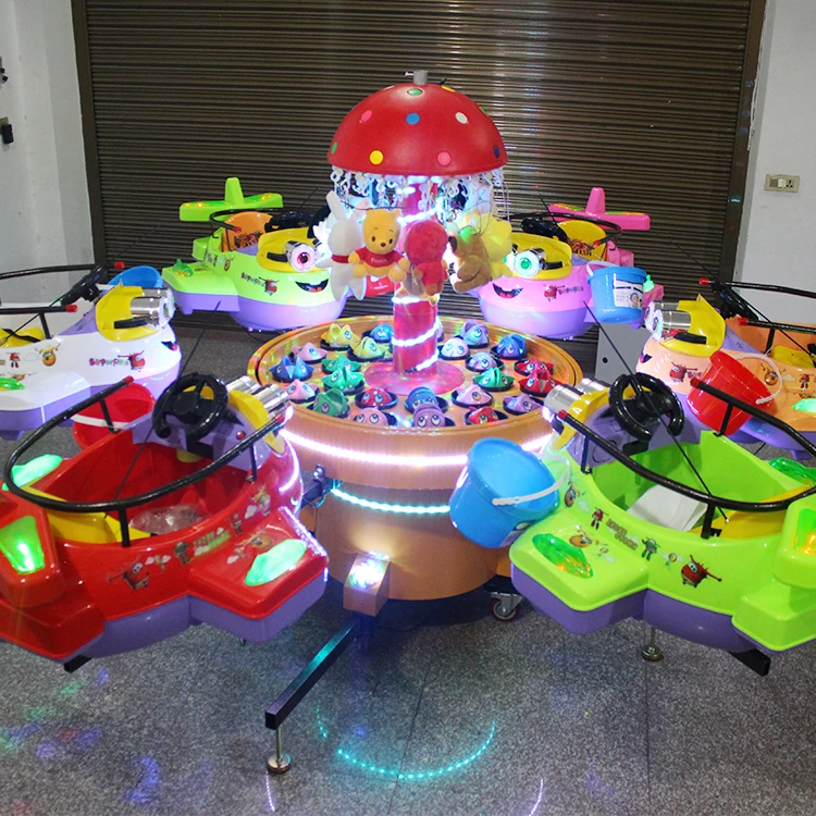 Funny Arotating Amusement Park Kids Mini Electric Carousel Swing ...
