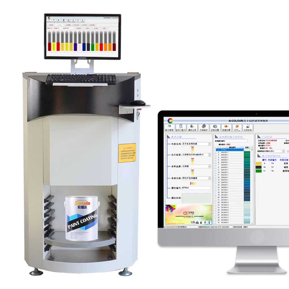 Automatic paint color mixing machine for walls Paint palette color mixing system paint dispenser machine automatic