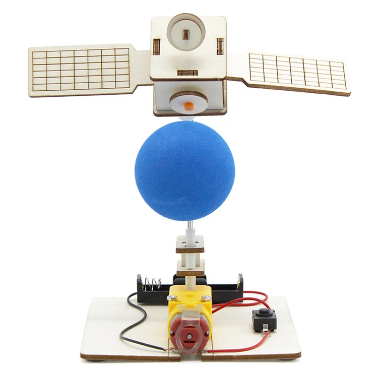 Kids Self Diy Orbiting Satellite Model Learning Toys Wooden Educational ...