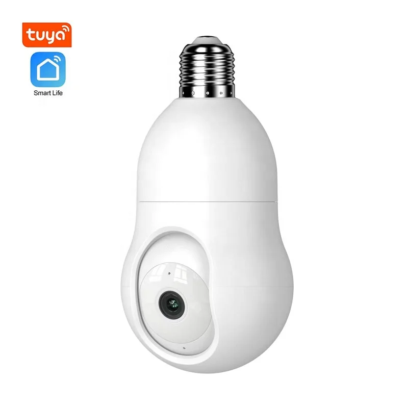 Tuya E27 Bulb Panoramic Camera WiFi 4MP Two Way Audio 3.6mm Lens Easy ...