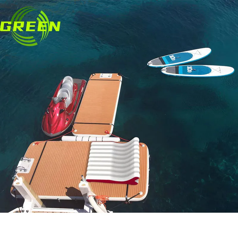 Green Drop Stitch Inflatable Boat Fishing Island Pontoon Y Yoga Hang ...