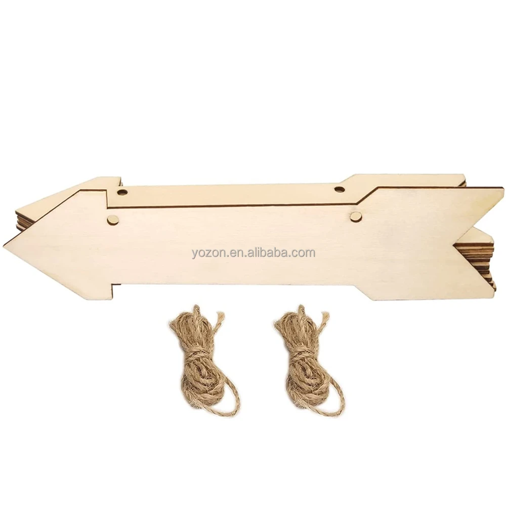 Customizable Unfinished Wood Arrow Signs Crafts Hanging Decor Direction ...