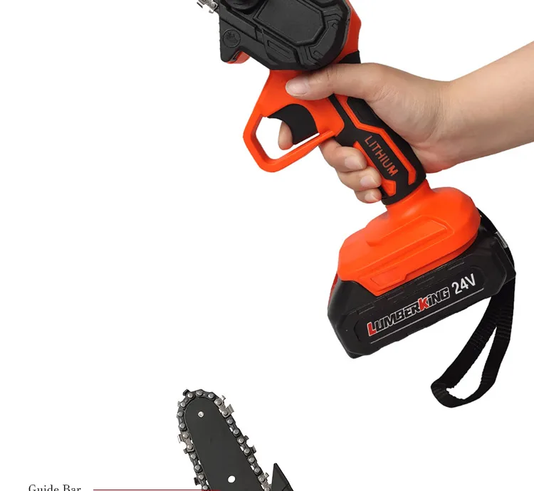 6-inch Rechargeable Battery Operated Chain Saw 24V Hand Mini Electric ...