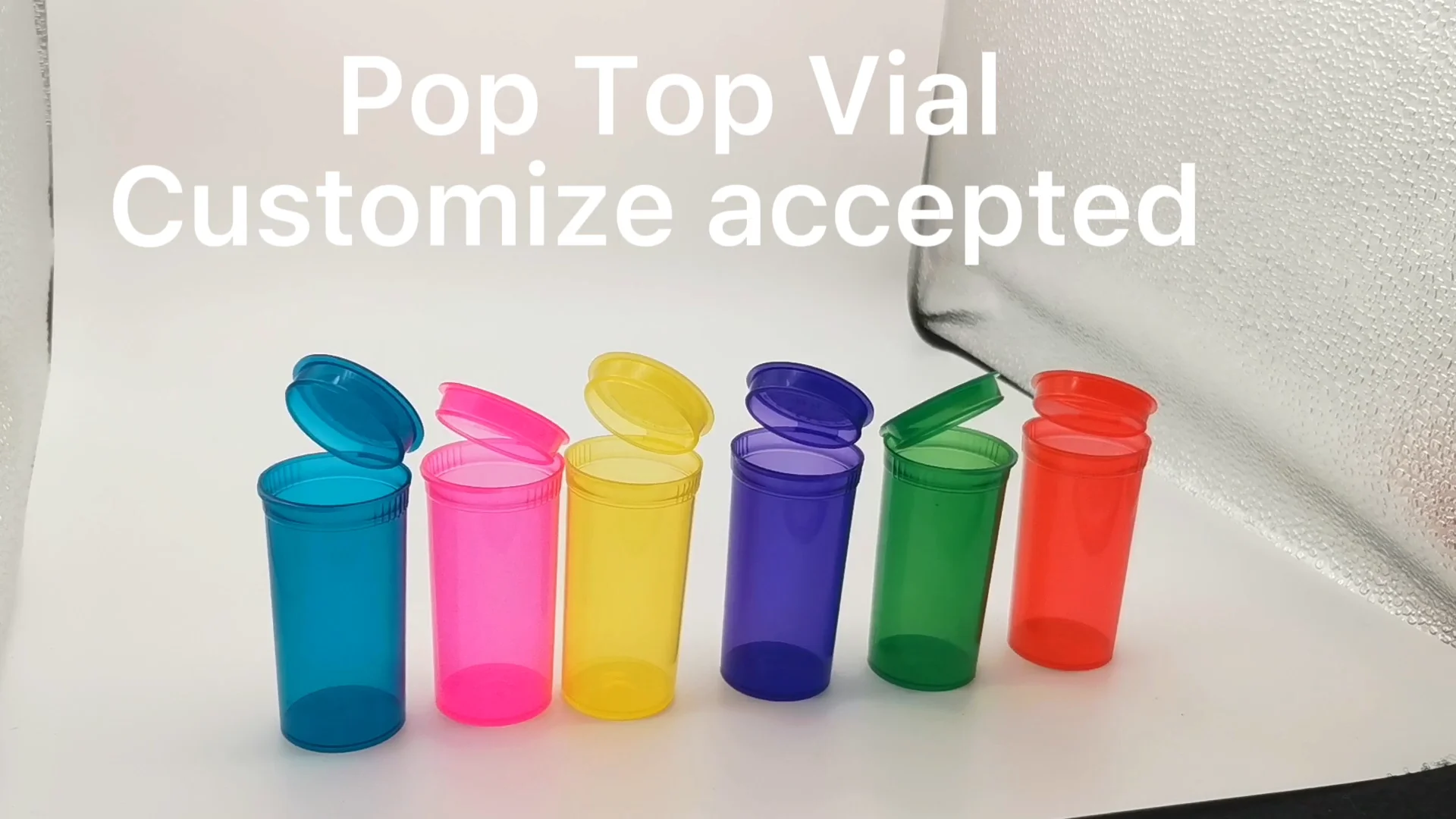 Custom Logo 13d Child Proof Rx Pill Pp Plastic Pop Top Vials Container ...