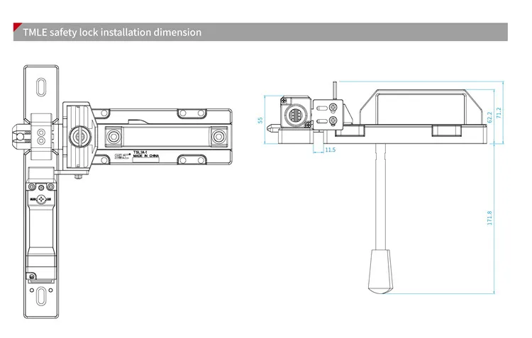 Inductive Safety Latch Switch Rectangular Slide Handle SLC Brand ...