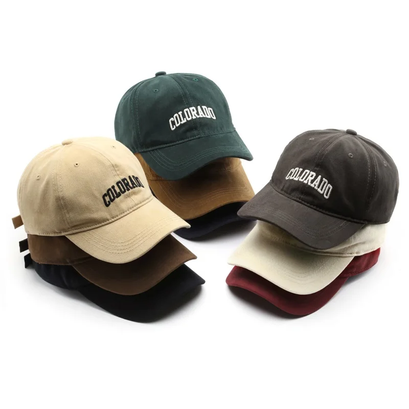 In Stock Unisex Navy Blue Sport Cap Colorado Embroidery Promotional ...