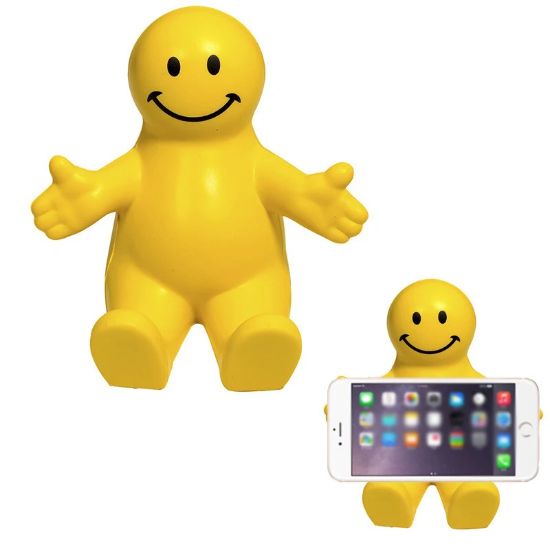 Cpyp Little Man Novelty Smiley Soft Mobile Phone Holder Shaped Toy Pu ...