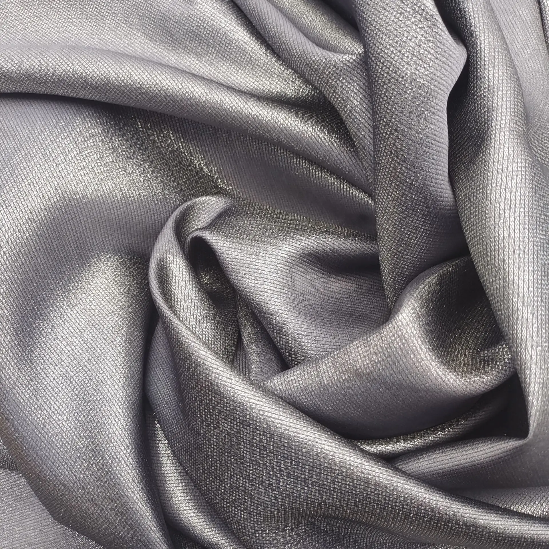 Luxury Lurex Glossy Metallic Silver Crystal Shiny Luster Liquid Gaza ...