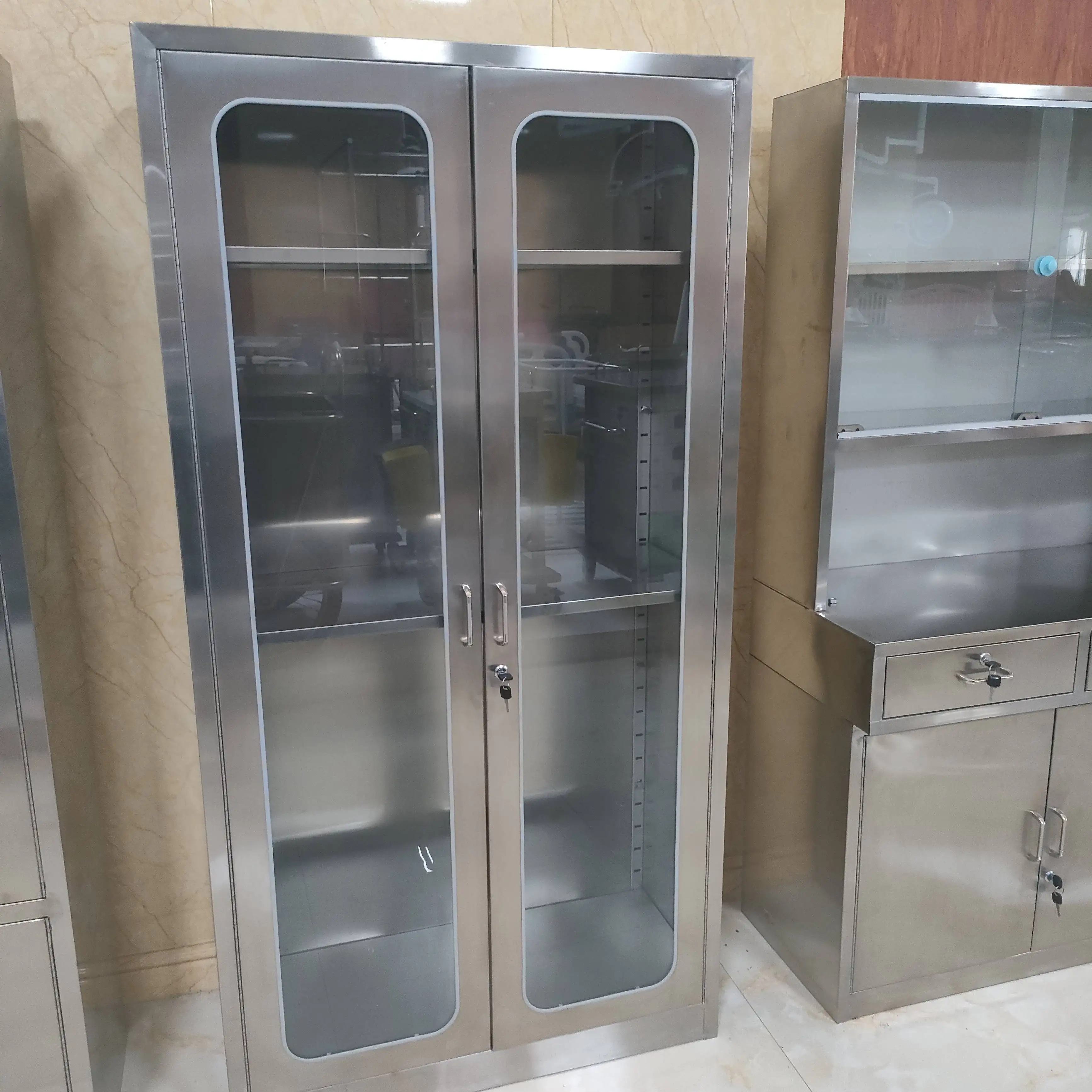 Hospital Stainless Steel Medical Instrument Cabinet/lockers/cupboard ...