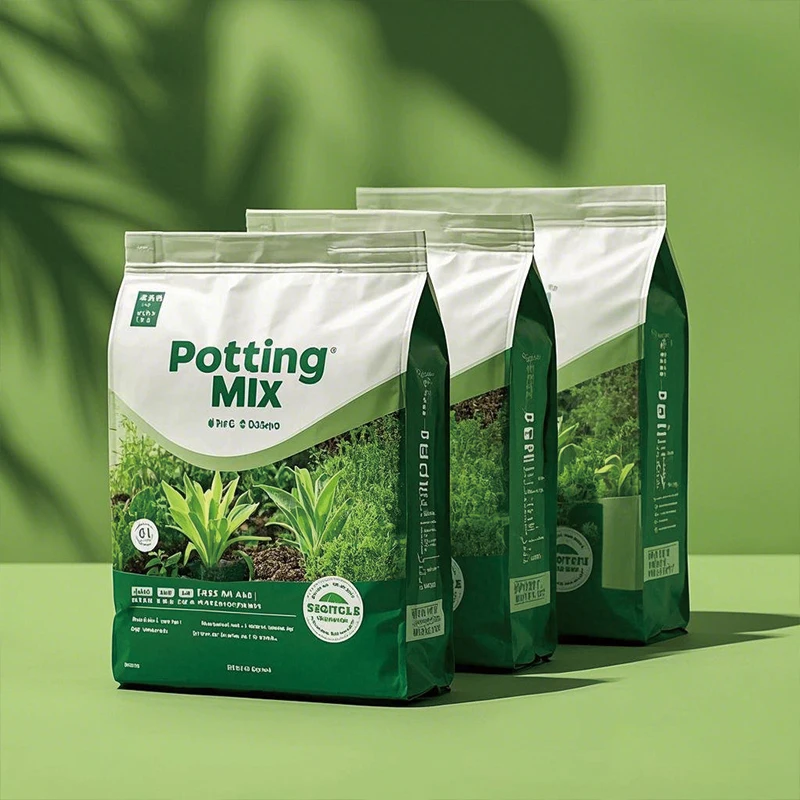 Custom Plastic Bags for Potting Soil & Organic Fertilizer