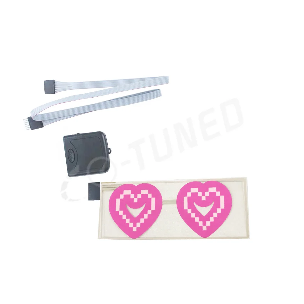 Jdm Heart Shape Glow Panel Signs Dimmable Light Up Car Window ...