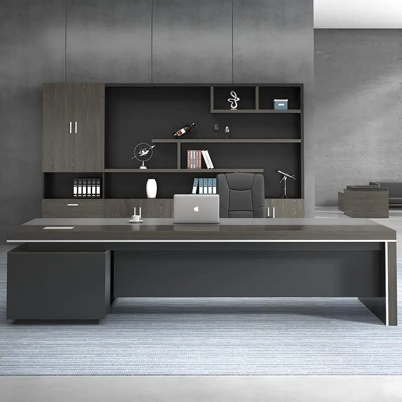 Simple Modern Boss Desk Chair Combination Manager Supervisor Table ...