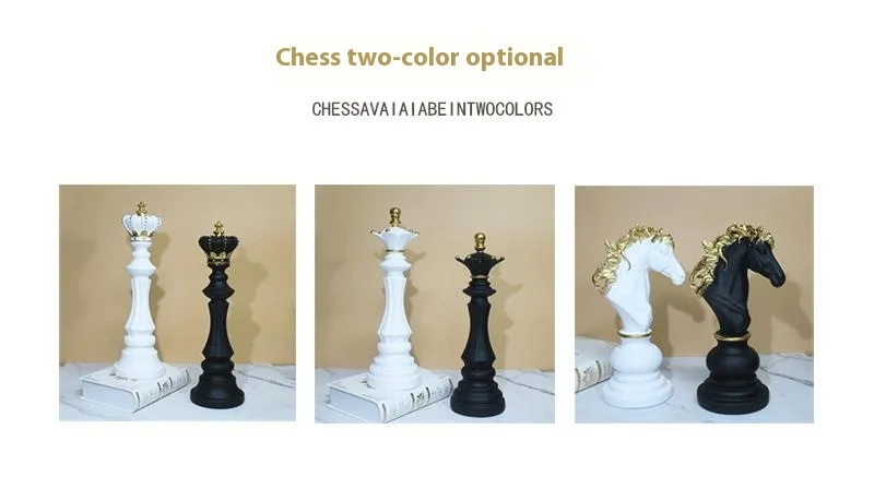 Nordic Cross-Border Chess Set Pieces - Soft Art Resin Crafts