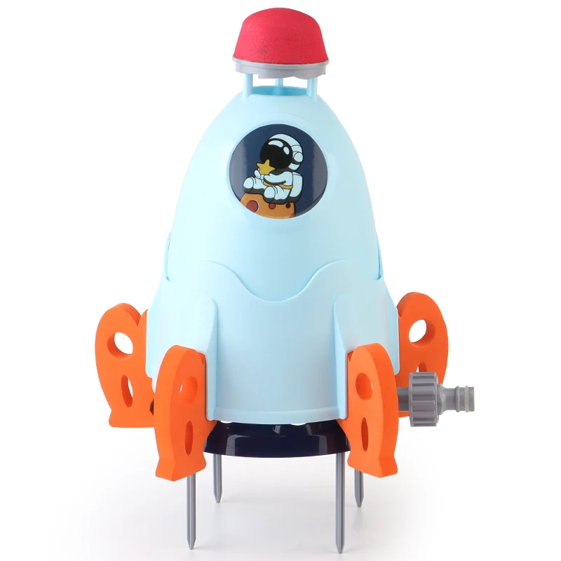 Plastic Space Rocket Water Spray Toy for Kids Outdoor Summer