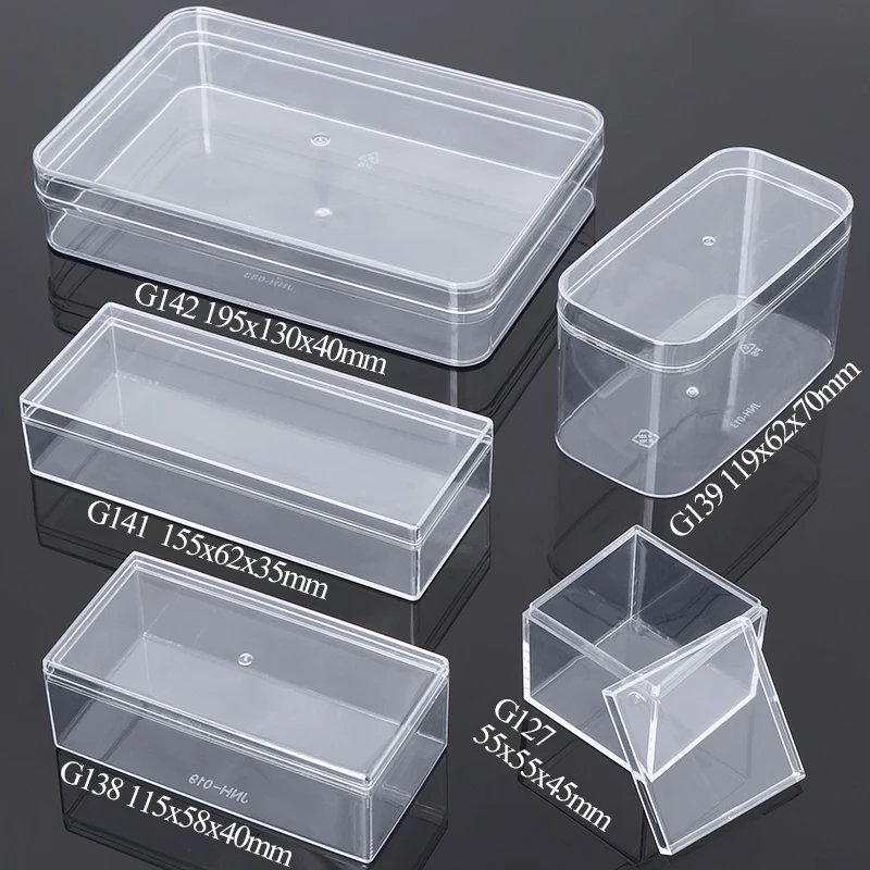 SUNSHING Plastic Square Cube Display Boxes - Recycled Materials for Storage