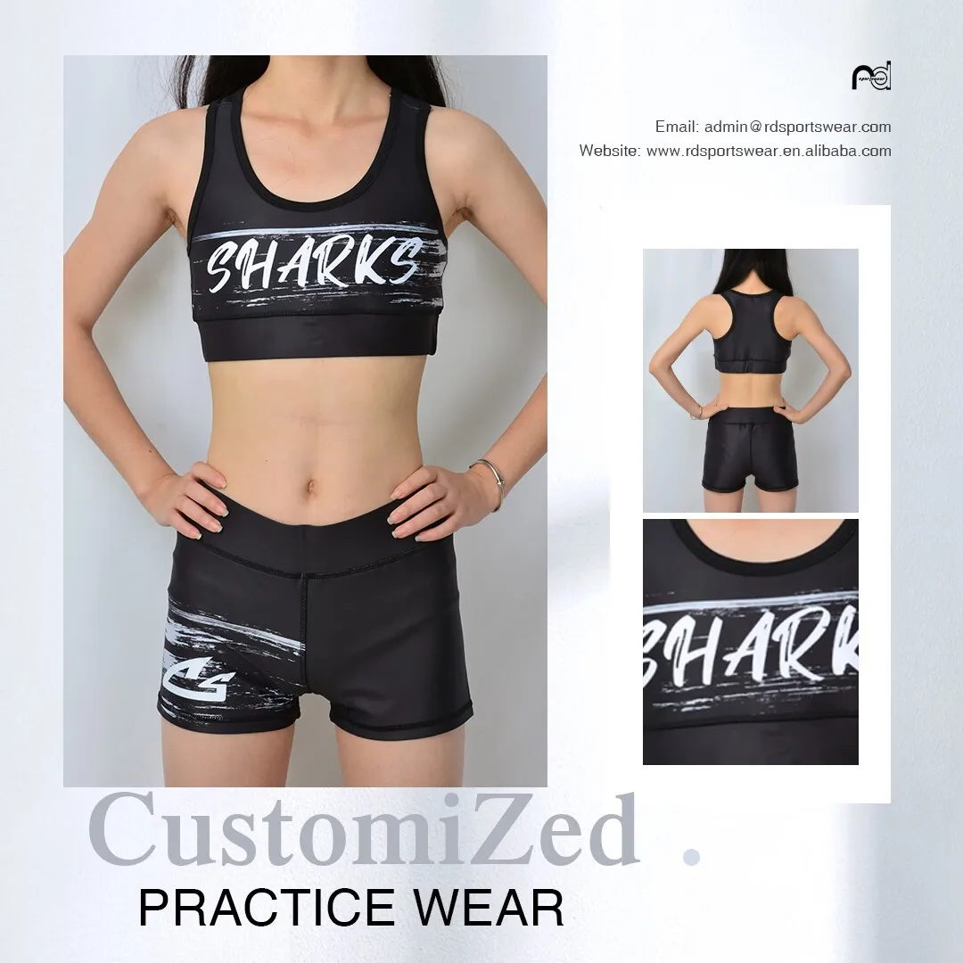 Cheerleading Dance Uniforms And Cheerleader Uniforms Customized Polyester Custom Logo Printing