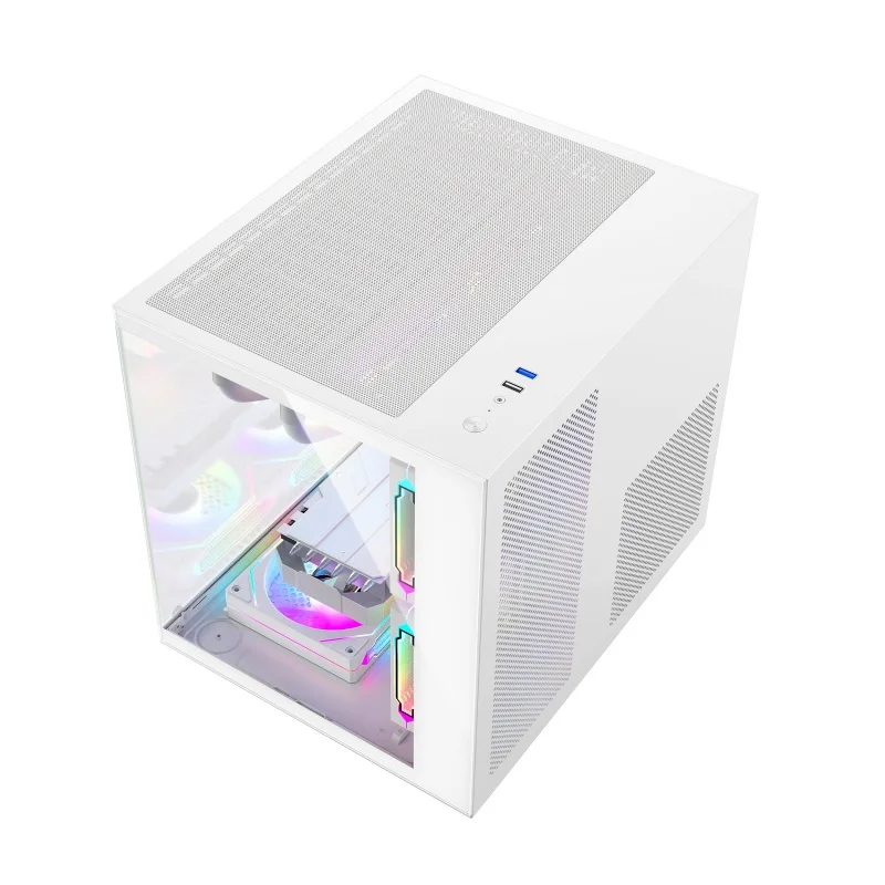 Custom White Micro ATX Mid Tower Computer Cases for Gamers