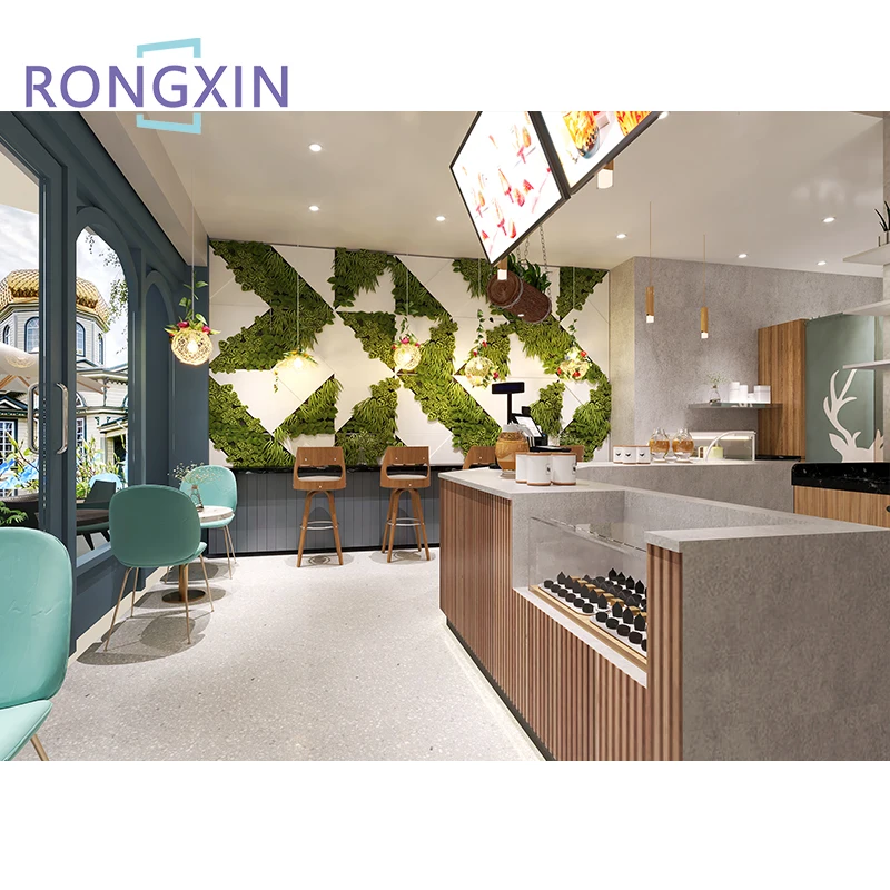 Morden Shopping Mall Retail Juice Interior Fast Food Counter Ice Cream ...