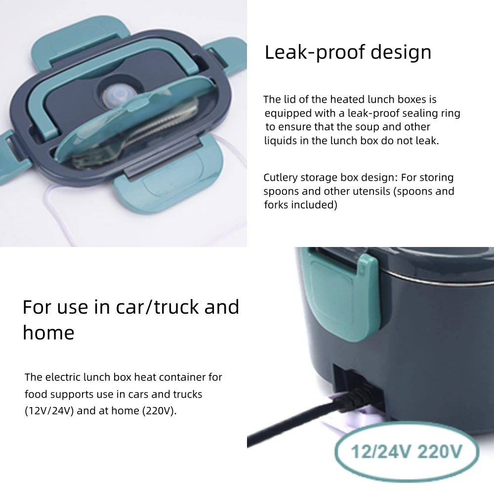 Electric Heating Lunch Box - Portable & Reusable Solution