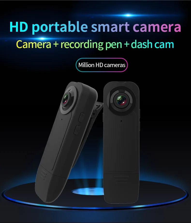 1080p Mini Body Camera,Portable Wireless Wearable Video Recorder With ...