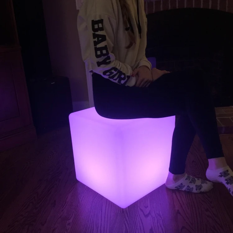 Glowing Led Illuminated Stool Cube 3d 8x8x8 Led Cube Led Sitting Cubes ...