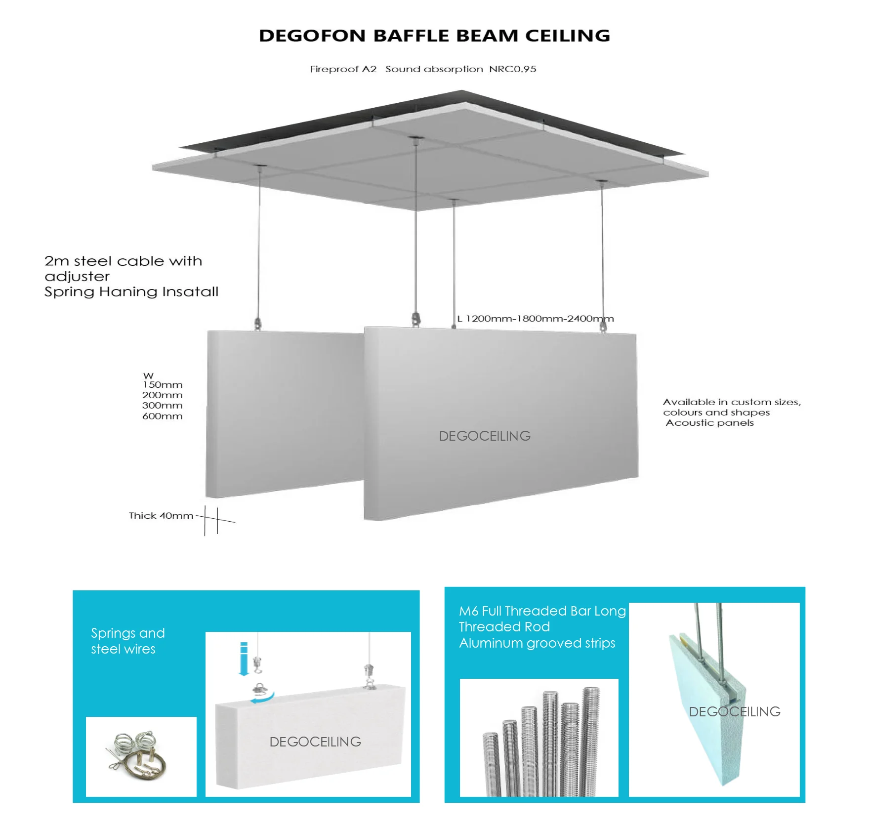 Free-hanging Soundproof Ceiling Panels for the Music Room Acoustic ...