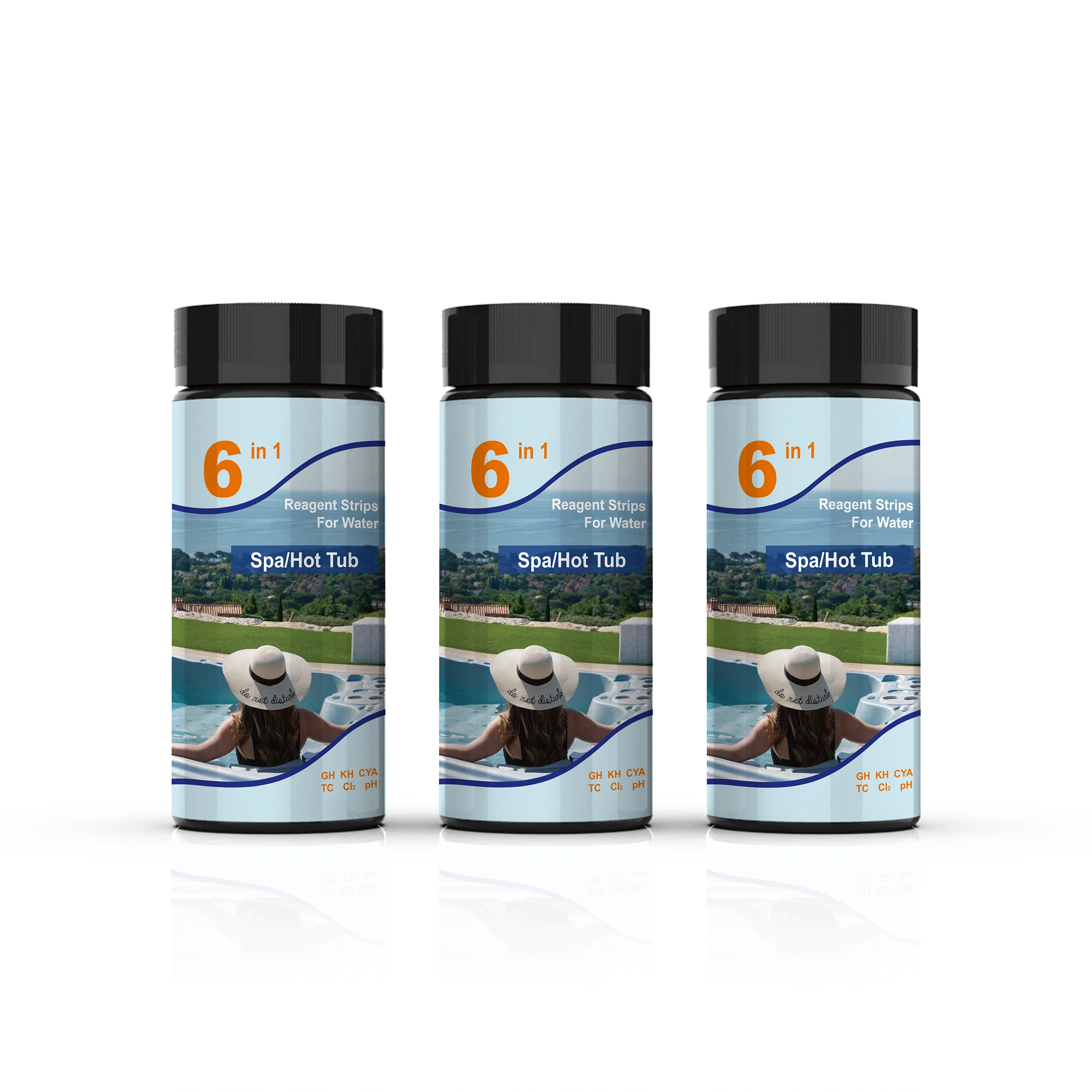 6 Way Test Strips Swimming Pools Chemical Tester Pool Testing Strip Kit ...