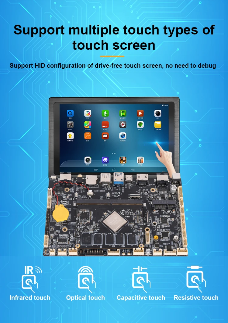 Rockchip Rk3399 Six Cores Android/linux/ubuntu Embedded Board 4g Ram 32g Emmc Arm Industrial ...