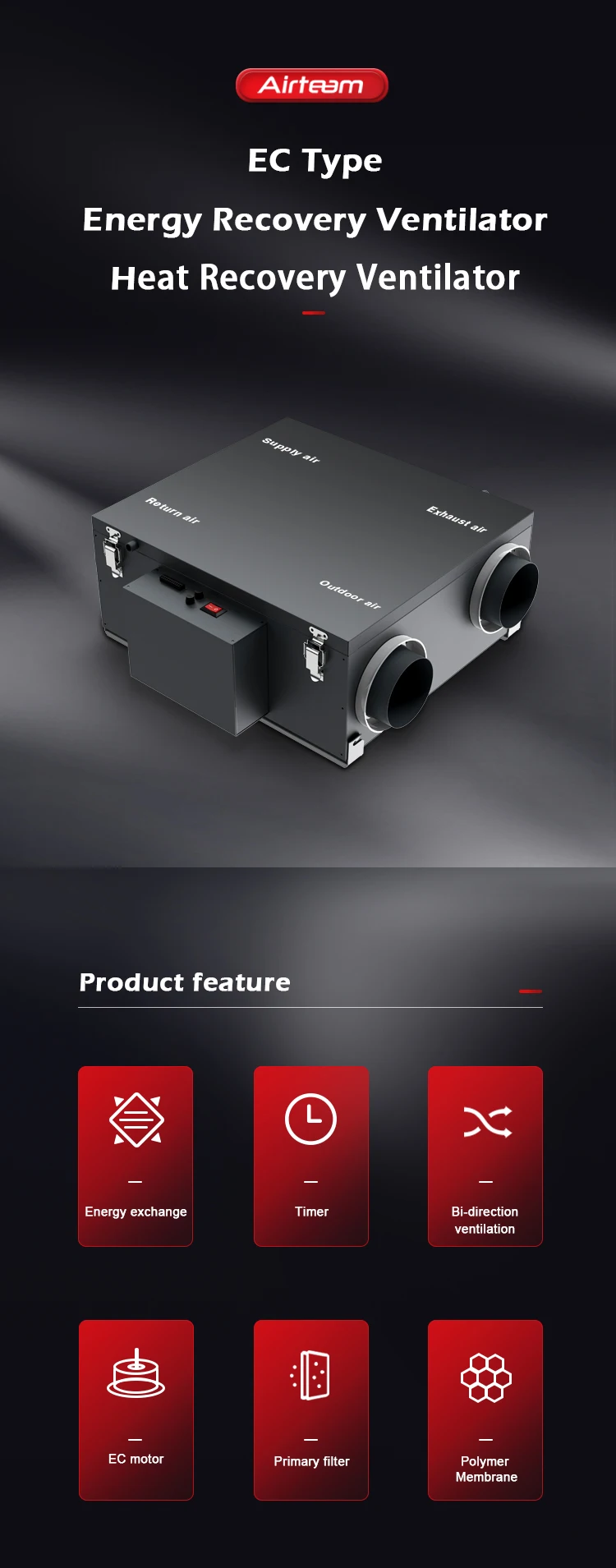 Fresh Air Cross Counterflow Heat Recovery Ventilation Hrv System Cost ...