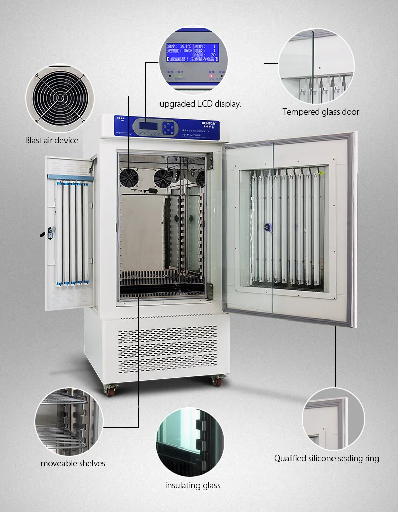 Gzp-100s Incubator Bacteriology Seed Germination Light Chamber Insect ...