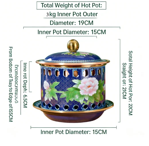 Cloisonne Hot Pot Burning Environmental Protection Oil Alcohol One ...
